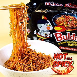 DYNAMART Samyang Buldak Chicken Stir Fried Ramen Korean Ramen (10 Flavor Combo, 10 Pack) 10 Different Flavor Spicy Chicken Noodle, Buldak Instant Noodle Variety Pack (Original, Extra Hot, Stew, Carbonara, Jjajang, Curry, Kimchi, Habanero, Cream Carbonara,