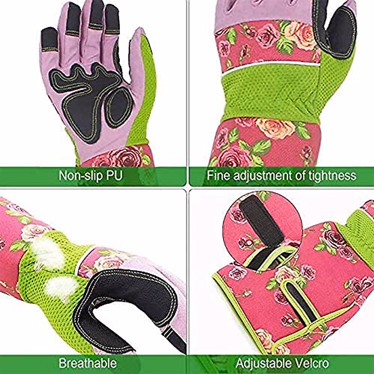 Qchengsan Long Gardening Gloves for Women, Heavy Duty Rose Pruning Thorn Proof Garden Work Gloves Gauntlet, 37CM Long Sleeves Protect Your Arms Until The Elbow, Gardening Gifts For Women Gardeners
