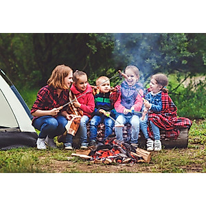 5/8/12/24 Pack Marshmallow Roasting Sticks Set, Extendable 32in Long Metal Barbecue Skewers with Wooden Handle, for Marshmallow, Hot Dogs, Camping, BBQ, Grill(5 Pack)