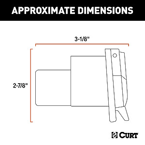 CURT 55415 Replacement 7-Way RV Blade Connector, Factory Tow Package and USCAR Socket Required , Black