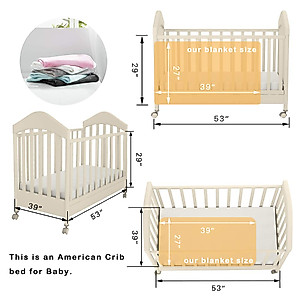 UOZZI BEDDING All-Season Teal (Light Blue) Flannel Fleece Baby Blanket for Girls & Boys - Ultra Soft Plush Thin Kids Toddler Blanket for Crib, Pram Strollers, Sofa, 100% Microfiber Polyester 27"x39"