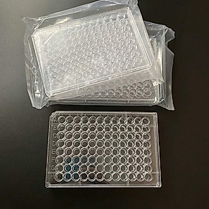 Tissue Culture Plate 96 Well - with Lid, Flat Bottom, Individual Pack (Pack of 10)