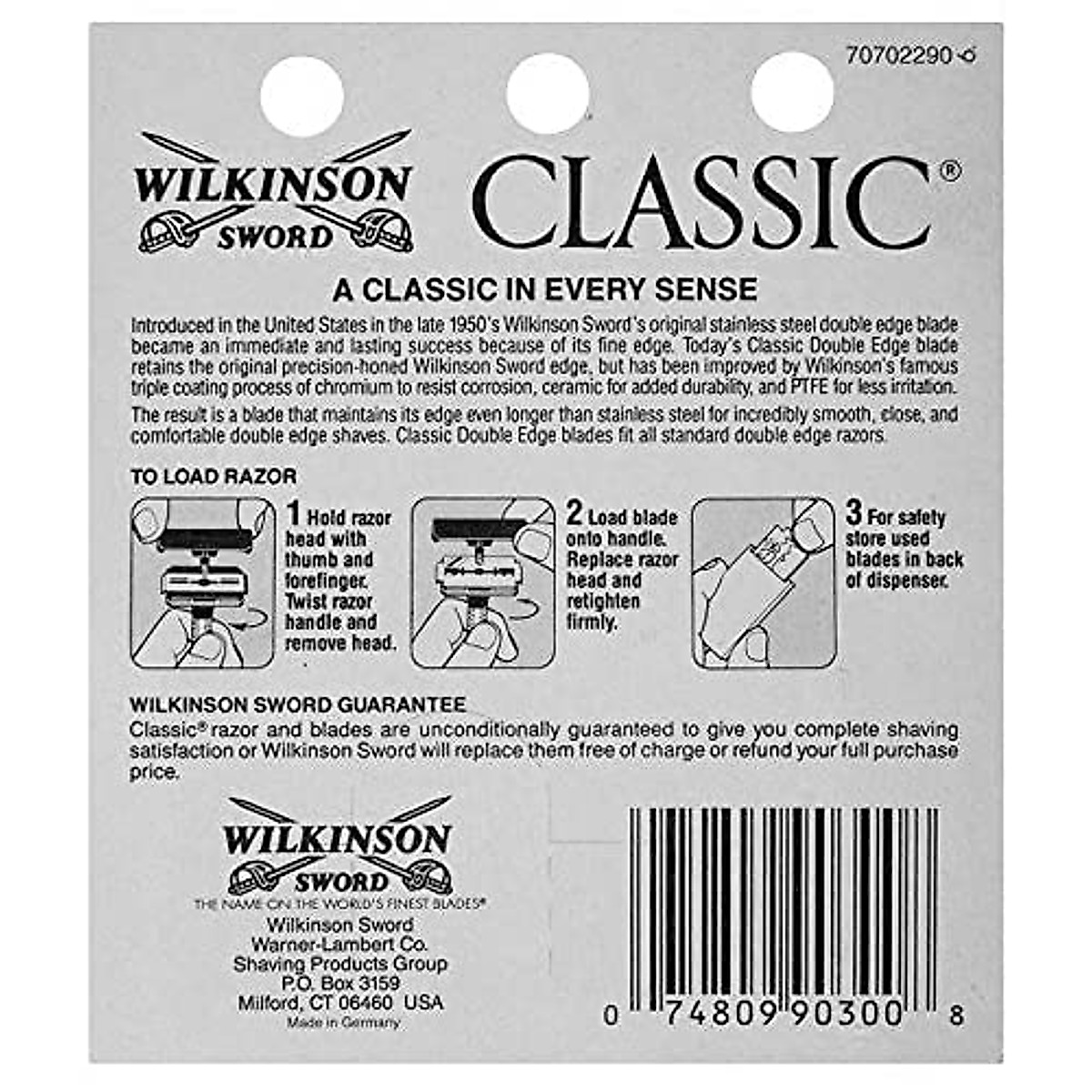 10 Wilkinson Sword Double Edge Safety Razor Blades