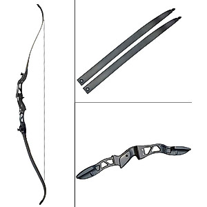 ZSHJGJR 66 Inch Archery Takedown Recurve Bow Athletic Competition Bow 22-38lbs Right Hand for Professional Practice Shooting with 6 Pieces Carbon Arrows (24lbs, Red)