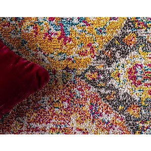 Unique Loom Penrose Collection Area Rug - Blake (9' 10" x 13' 11" Rectangle, Multi/ Blue)