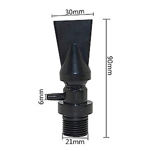 Aquarium Tank Duckbill Sprinkler with 1/2" Male Thread Fish Tank Sprinkler Adjustable Pump Water Output Nozzle 2 Pcs