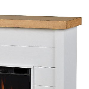 Marshall 49" Slim Electric Fireplace TV Stand in White by Real Flame