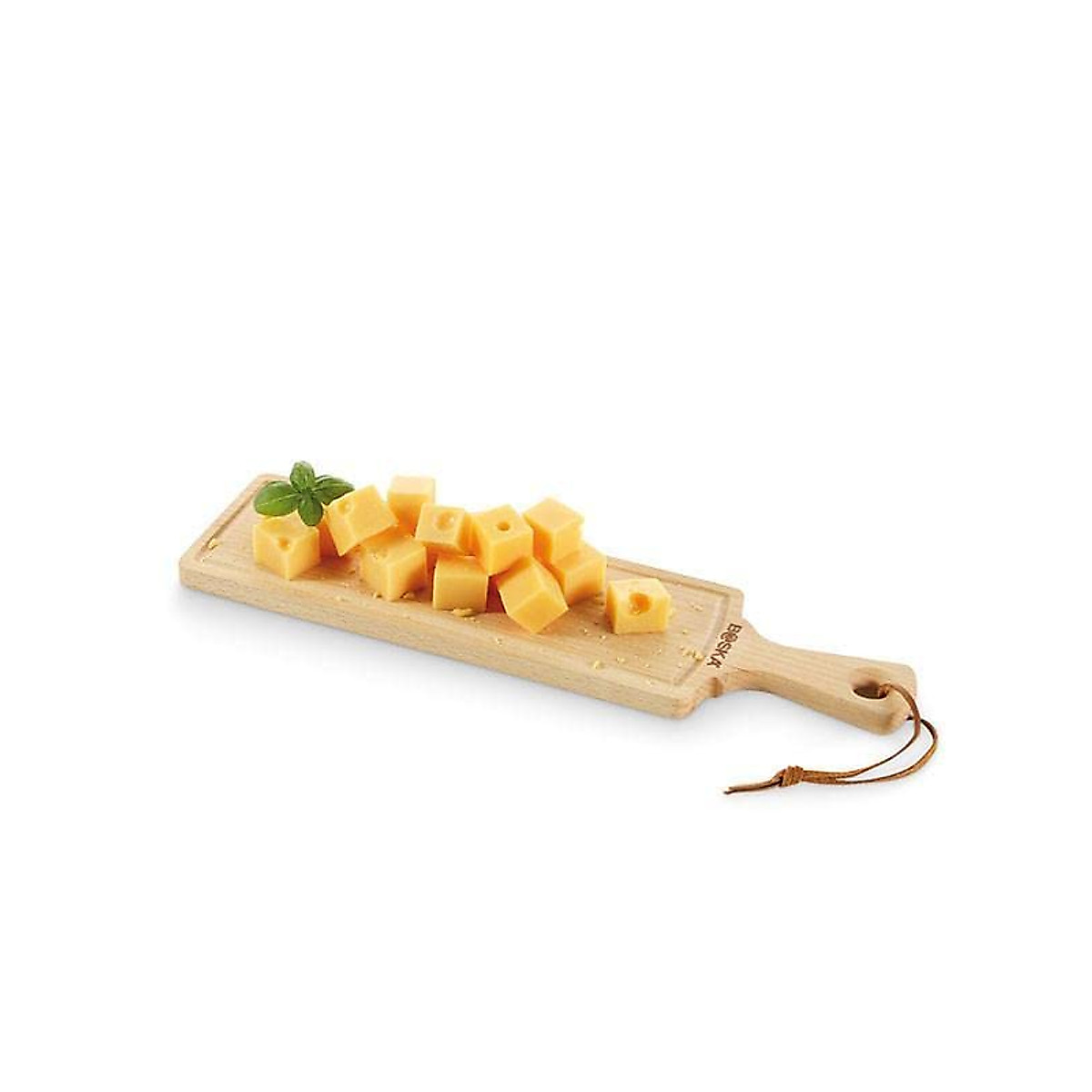 BOSKA Wooden Serving Cheese Board - Large Amigo Best For Cheese, Tapas, Bread, and Desserts Presentation - Board Slab with Non-Slip Feet - Cutting and Charcuterie Board - Dishwasher Safe