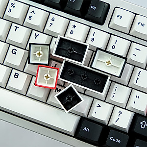 Gliging Doubleshot Keycaps 60 Percent, Minimalist Style Black 125 Keys Keycaps Set, Cherry Profile Custom Keycap for 60/61/65/75/87% Cherry MX Mechanical Gaming Keyboard