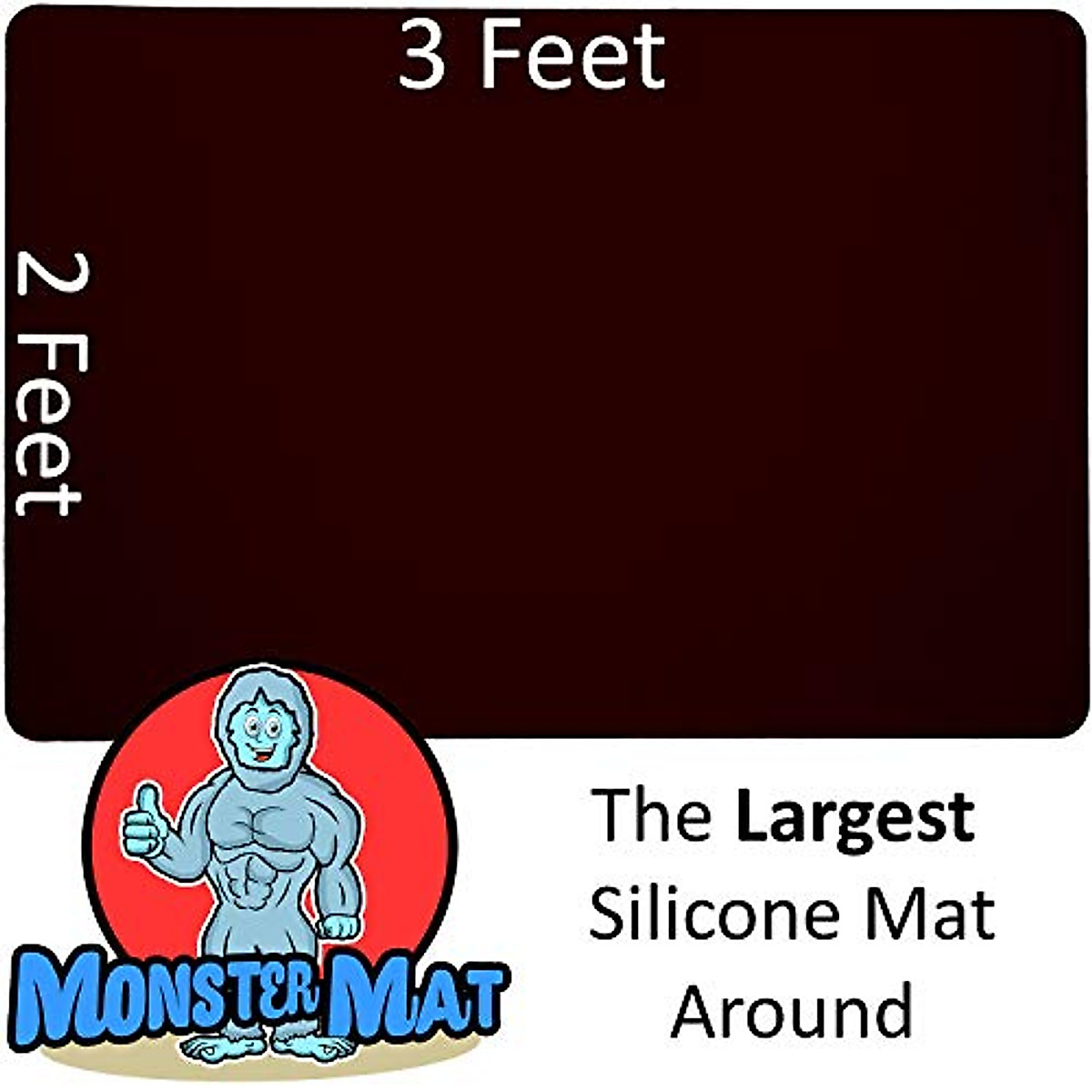 MonsterMat 36x24 Inch Extra Large Silicone Table Protector Craft Mat for Painting, Clay, Projects, Arts and Crafts and More. Easy Clean Up and Rolls for Storage. Largest Mat Available