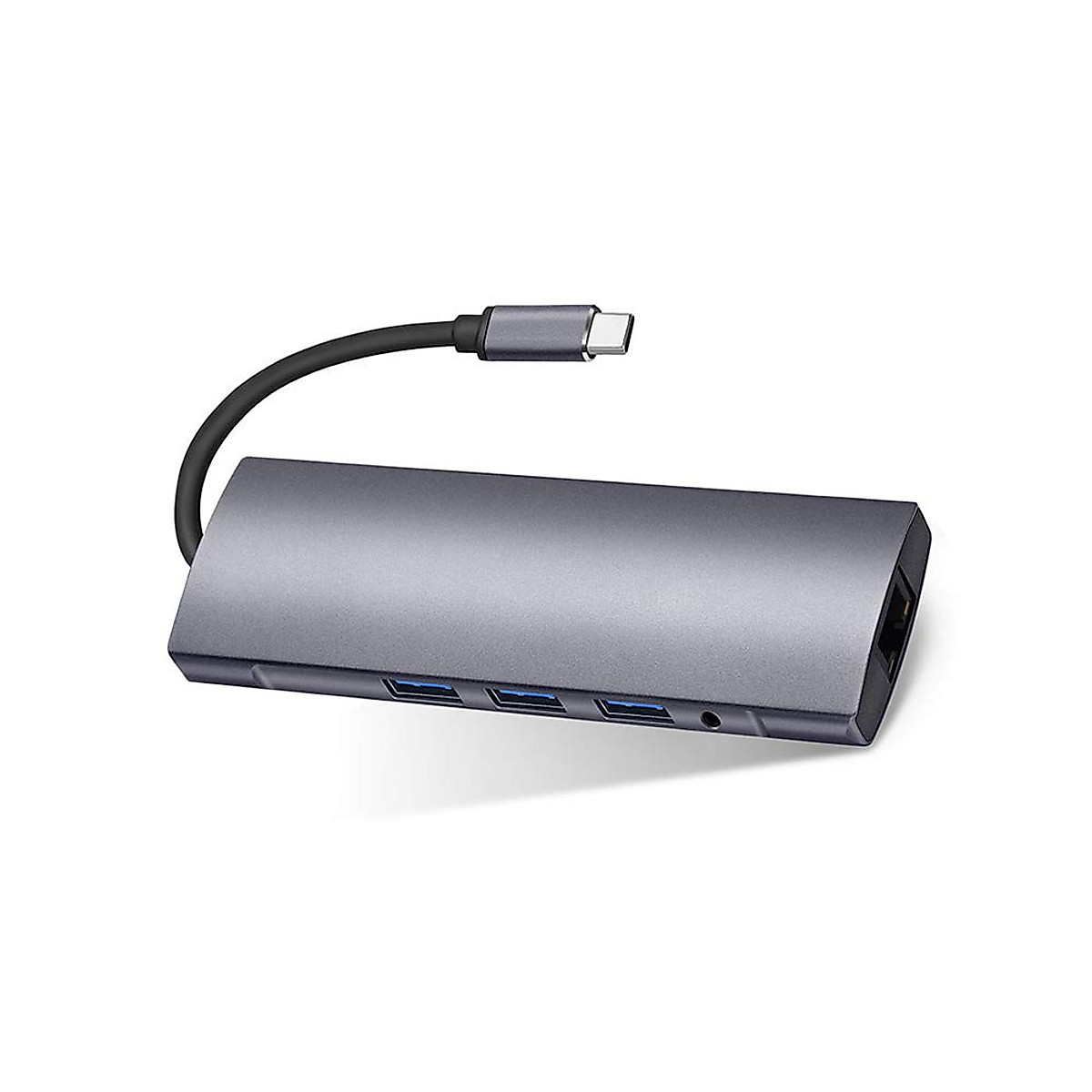XUNMAIFHB Portable Docking Station,9-in-1 Type-C to 4KHDMI, RJ45, 3USB3.0, TF, SD, Audio, PD Multi-Function Adapter Fast Transmission