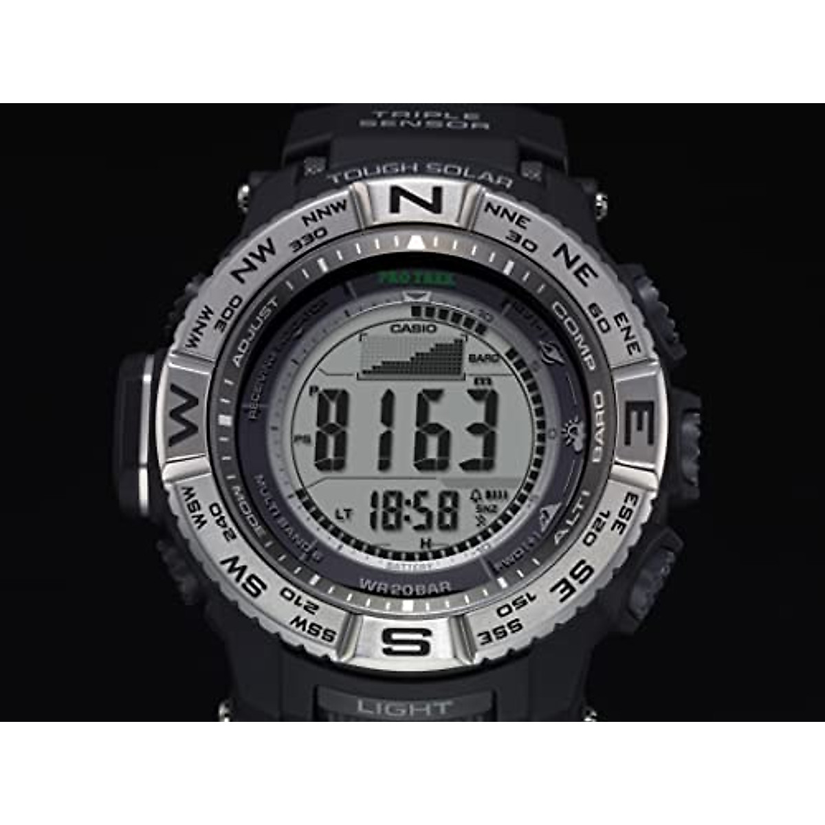 Casio Men's Pro Trek PRW-3500-1CR Solar Powered Atomic Resin Digital Watch