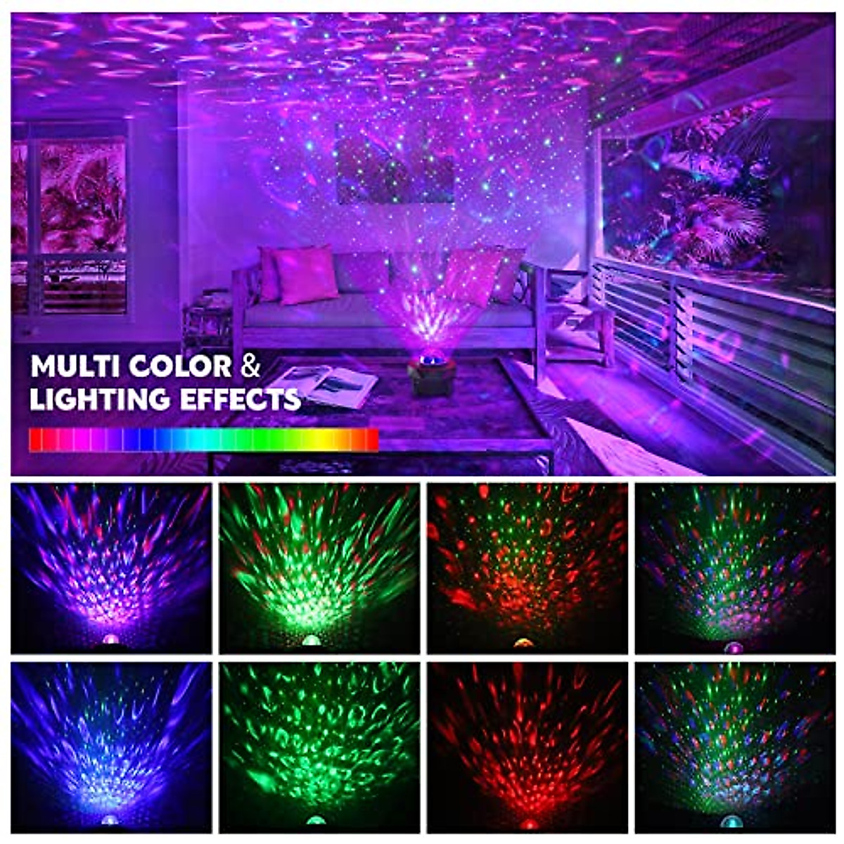 Star Projector, ZonQoonz Galaxy Projector with APP Remote Control, Bluetooth Music Speaker Aurora Projector, Night Light Projector for Kids Adults Gaming Room, Home Theater, Birthday, Party