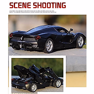 Compatible for 1:32 Ferrari Sportscar Race Car Model Toy for Kids Boy Girl or Adult Ideas Gift, Pull Back Toy Car Alloy Diecast Vehicle w/Sound & Light, for LaFerrari Lovers or Child (Red)