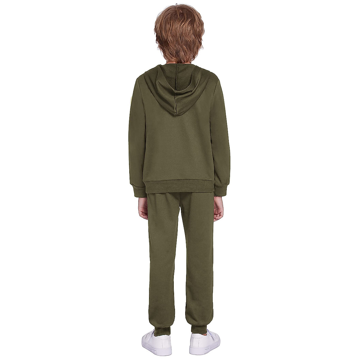 Boyoo Boys' 2 Piece Athletic Tracksuit Jogging Sets Outfit Sweatsuit Zip Up Hoodie and Active Pants for Kids 5-14 Years