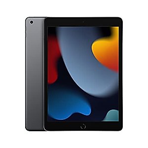 Apple iPad (9th Generation): with A13 Bionic chip, 10.2-inch Retina Display, 64GB, Wi-Fi, 12MP front/8MP Back Camera, Touch ID, All-Day Battery Life – Space Gray