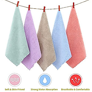 5 Pieces of Guinea Pigs Soft Blankets, Hamster Cotton Cage Liners, Small Animals Bedding Mats Bathe Towels (S)