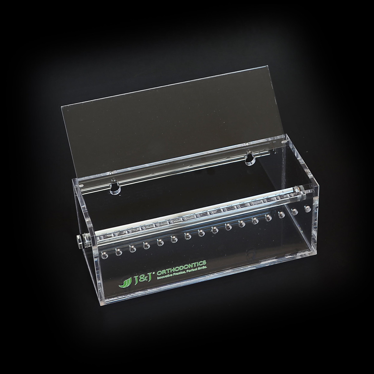 J&J Ortho Orthodontic Elastic Power Chain Dispenser Reel Box with Lid