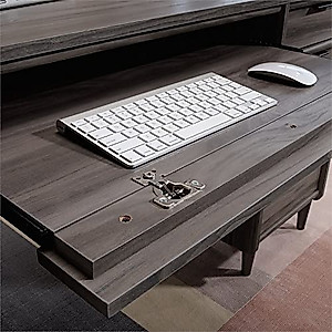 Sauder Clifford Place Modern Executive Desk in Jet Acacia, Jet Acacia Finish