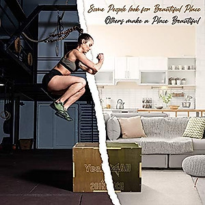 Yes4All 3 in 1 Wooden Plyo Box, Plyometric Box for Home Gym and Outdoor Workouts - Espresso - 16 x 14 x 12