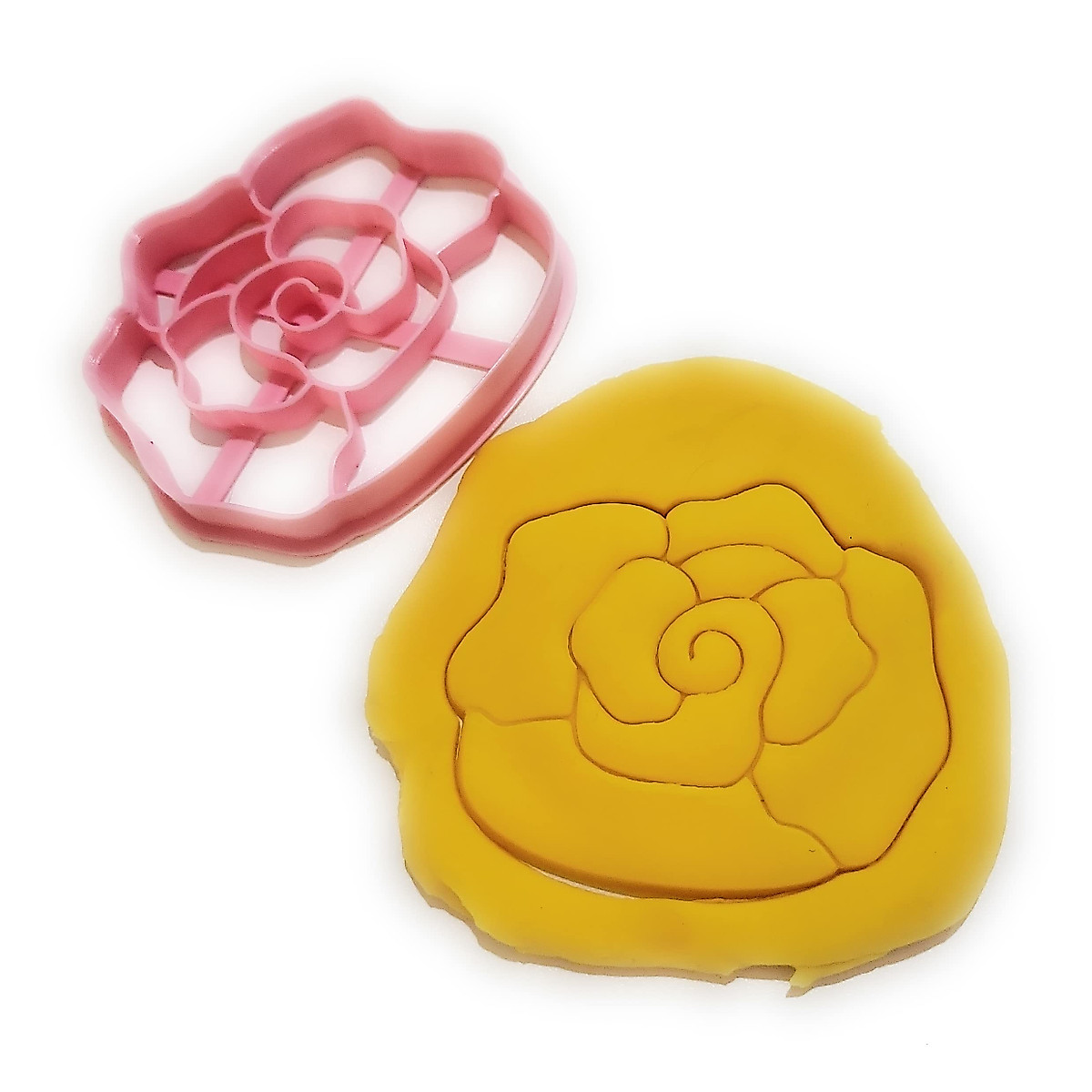 T3D Cookie Cutters Rose Flower Cookie Cutter, Suitable for Cakes Biscuit and Fondant Cookie Mold for Homemade Treats