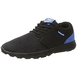 SUPRA Unisex-Adult Hammer Run Skate Shoe, Black-Royal, 10 Regular US