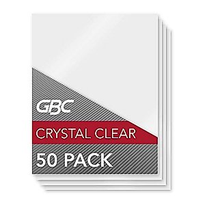 GBC Laminating Sheets, Thermal Laminating Pouches Letter Size, 10mil, HeatSeal Crystal Clear, 50 Pack (3200405)