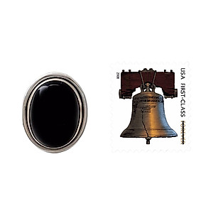 NOVICA Artisan Handmade Onyx Cocktail Ring Fair Trade Sterling Silver Black Single Stone India Modern Birthstone [crownbezel 1 in L x 0.8 in W x 0.2 in H Band Width 3 mm W] ' Universe'