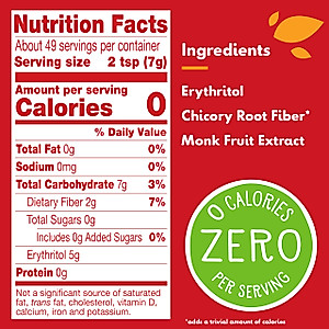 Truvia Sweet Complete Granulated All-Purpose Calorie-Free Sweetener from the Monk Fruit, 12 oz Monkfruit Bag (Pack of 1)