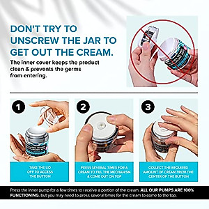 Face Moisturizer Collagen Cream - Anti Aging Neck and Décolleté - Made in USA Natural Anti Wrinkle Moisturizer for Women - Day & Night Face Cream - Moisturizing, Lifting & Recovery - 1.7oz