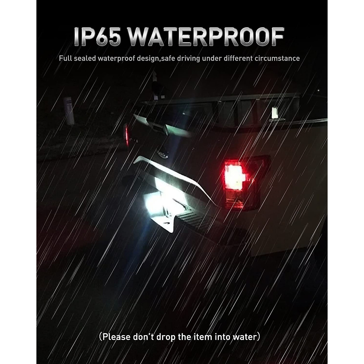 LESAUCE Full LED License Plate Light Tag Lamp Assembly Replacement for Chevy Silverado 1500 2500 3500 Suburban Tahoe GMC Sierra Yukon XL for Escalade, 6000K White, Pack of 2