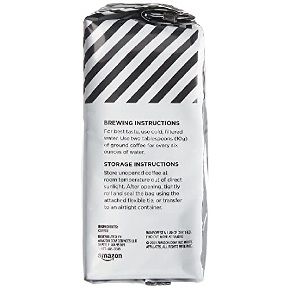 AmazonFresh Go For The Bold Ground Coffee, Dark Roast, 12 Ounce