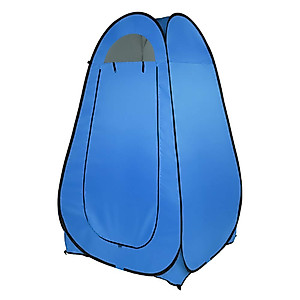 Volowoo Pop Up Privacy Tent Shower Tent, 1-2 PersonPortable Outdoor Camping Bathroom Toilet Tent Changing Dressing Room Privacy Shelters Room for Hiking and Beach Sun Shelter Picnic,Blue