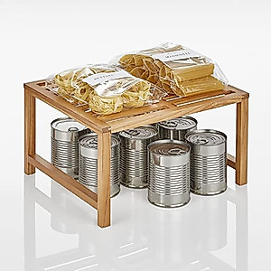 Nate Home by Nate Berkus Kitchen Cabinet Organizer Rack in Ash Wood - Pantry Shelf and Counter Organization and Storage from mDesign - 2 Pack, Natural