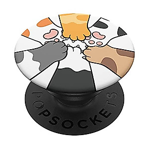 Cute Cat Paw Print Funny Cat Lover Kitty PopSockets Swappable PopGrip