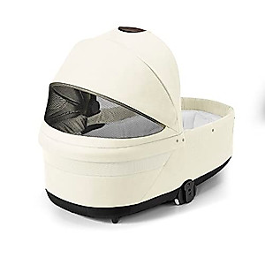 Cybex Balios Cot S Lux Baby Bassinet - Integrated Easy-Carry Handle, Sun Canopy & Spacious, Cozy Interior, Compatible with Cybex Balios S Lux Stroller, Seashell Beige