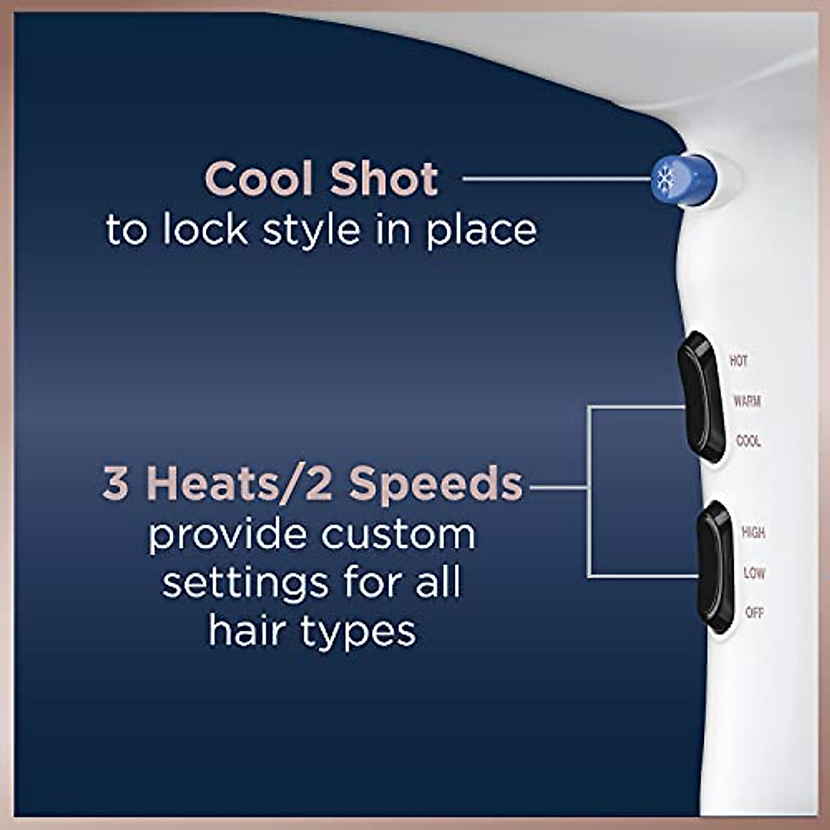 Conair Double Ceramic Hair Dryer, 1875W Hair Dryer with Ionic Conditioning