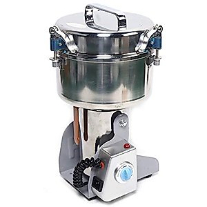Grain Grinders, 2000g 110V Commercial Electric Herb Mills Spice Grinder Stainless Steel Food Grinding Machine 270° Swing Type Power Mill & Grinder for Coffee Bean Nut, 60-350 Mesh Degree of Crushing