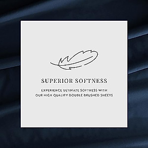 Linen Market Bed Sheets for Queen Size Bed (Navy) - Sleep Better Than Ever with These Soft and Cooling Queen Sheets - Deep Pocket Fits 16" Thick Beds - 4 Piece Queen Sheet Set