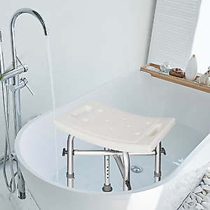 DEZOON Shower Chair for Elderly Shower Seat for Inside Shower Tool-Free Shower Stool Small with 5 Adjustable Heights Bathtub Chairs for Disabled,Seniors