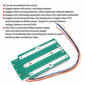 for LifePo4 Protection Plate Automatic Protection Lithium Iron Phosphate Protection Board Over‑Discharge Protection Durable for Home Office