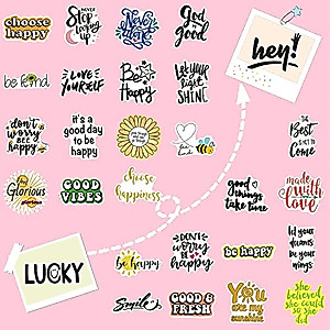 Inspirational Quote Stickers 300pcs, Positive Motivational Stickers for Students, Teachers, Planners, Employees, Colorful Waterproof Aesthetic Sticker for Laptop, Water Bottles, Journal, Whiteboard