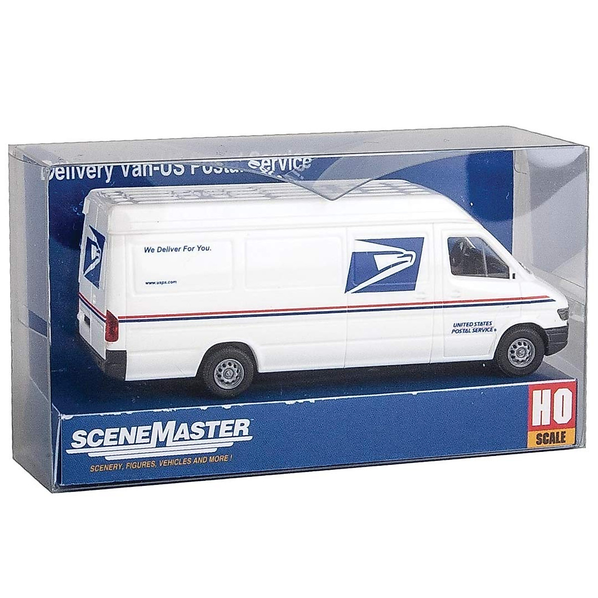 Walthers SceneMaster United States Postal Service Delivery Van, HO Scale, 1 Count (Pack of 1), Black