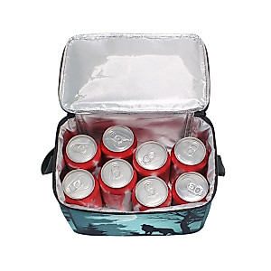 Nander Evening Moon Wolf Lunch Boxs Thermal Insulated Cooler Bags For Work Men Women