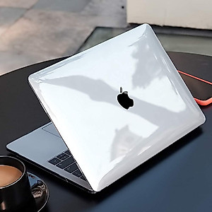 EooCoo Compatible with MacBook Air 13 inch Case 2021 2020 2019 2018 M1 A2337 A2179 A1932 with Retina Display Touch ID，Case + TPU Keyboard Skin Cover + Screen Protector - Crystal Clear