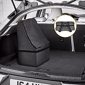 TINY GOGO Car Seat Travel Bag, Infant Car Seat Bags for Air Travel Gate Check, Large Durable Travel Car Seat Cover Carrier Backpack with Padded Shoulder Strap, Dark Linen Grey