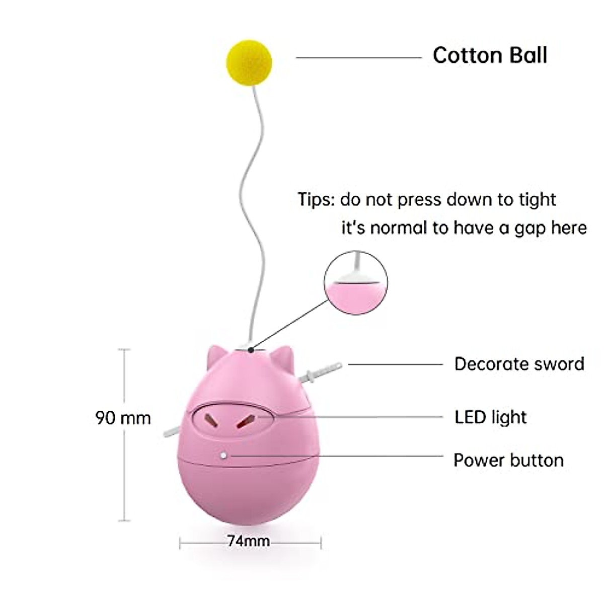 Automatic Ball Toy for Indoor Cats, Clearance Motion Activated Interactive Simulation Rotating Timing Ninja Toys …