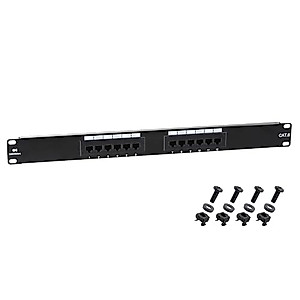 Cable Matters UL Listed Rackmount or Wall Mount 12 Port Patch Panel (RJ45 Patch Panel)
