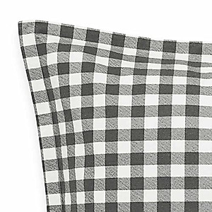 Eddie Bauer Home - Euro Sham Set, Cotton Reversible Pillow Covers with Hidden Zipper (Kingston Navy, 2 Piece)