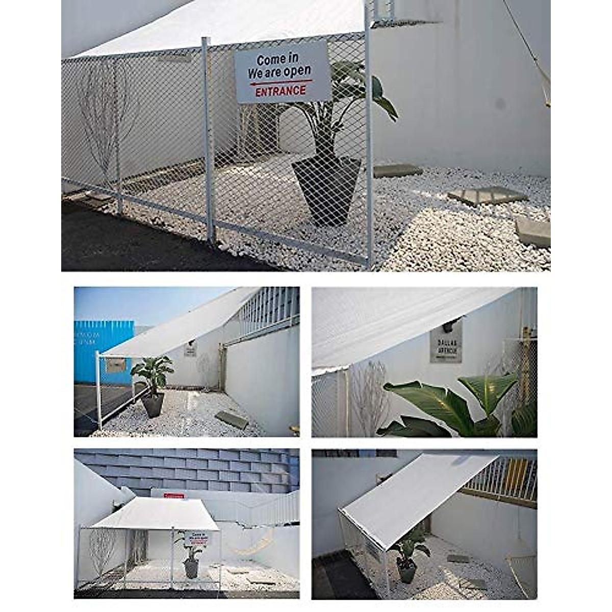 White Privacy Fence Screen Cover for Balcony Verandah Railing Up to 80% Blockage, Outdoor Shade Sun Protection Windscreen (Size : 1Mx1M)